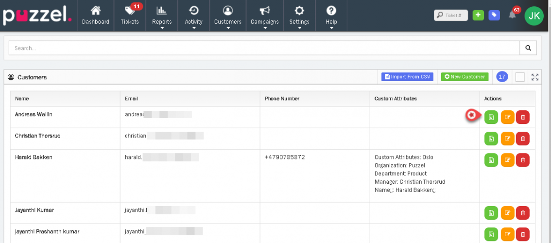 Customer Data | Puzzel Help Centre